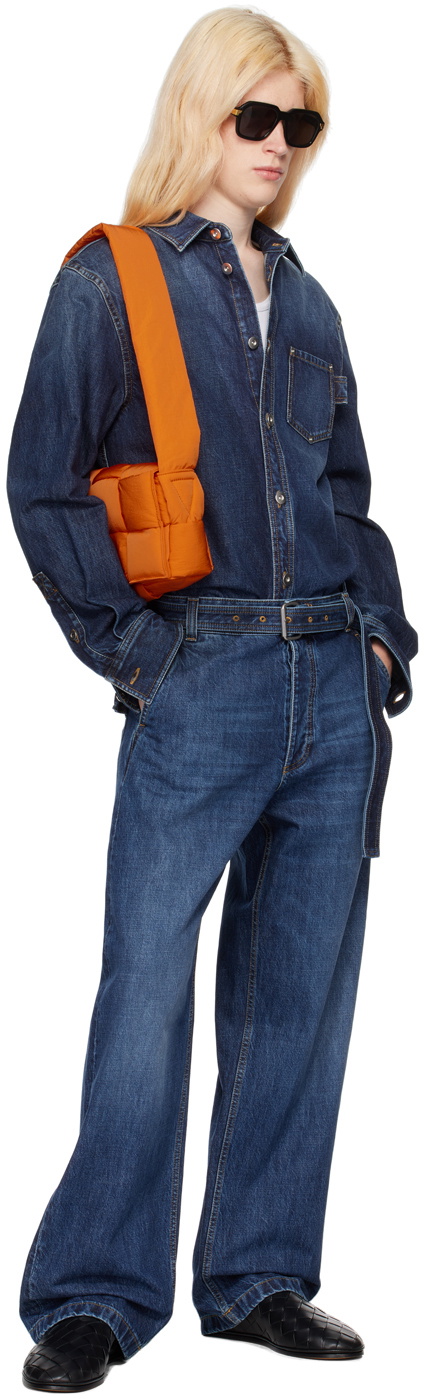 Bottega Veneta Orange Small Padded Tech Cassette Bag Bottega Veneta