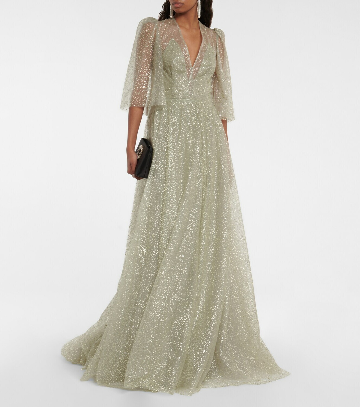 Costarellos Embellished tulle gown Costarellos