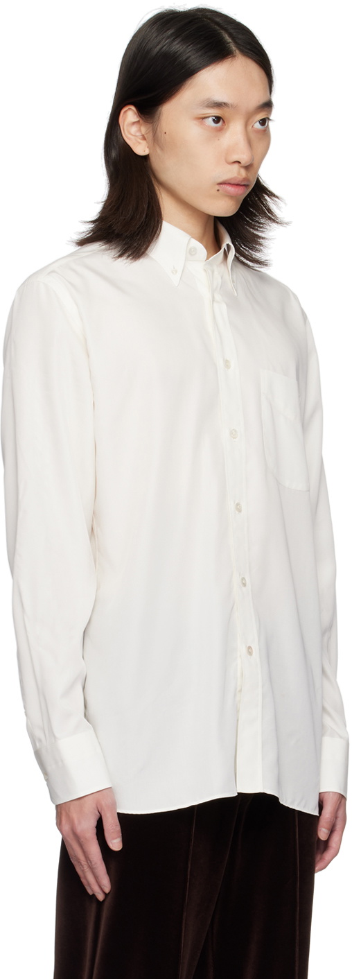 TOM FORD Off-White Button Shirt TOM FORD