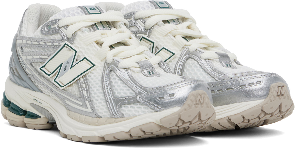 New Balance White & Silver 1906R Sneakers New Balance