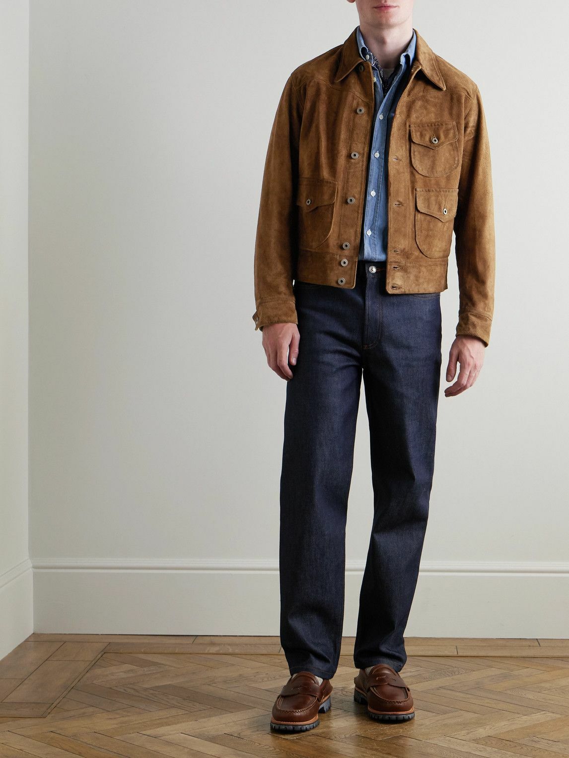 RRL - Alston Suede Jacket - Brown RRL