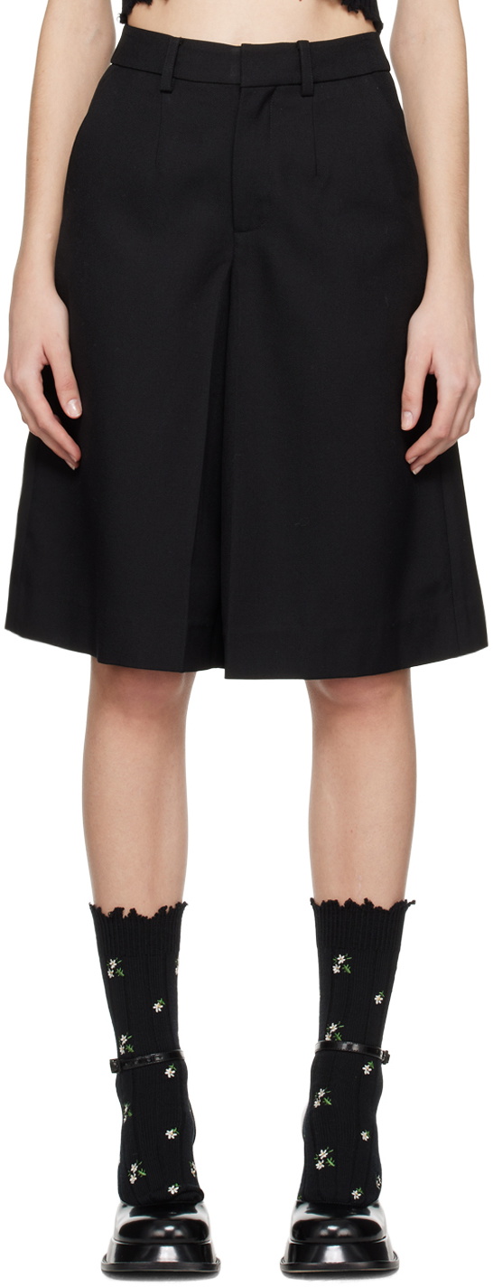 Shushu Tong Black Wide Leg Shorts Shushu Tong
