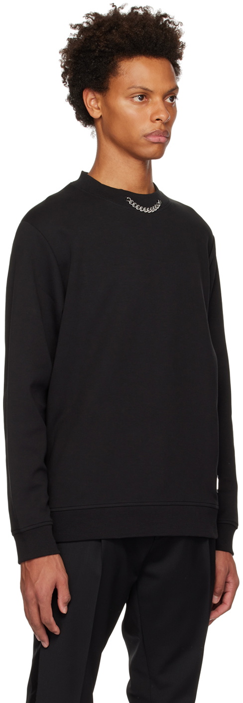 Hugo Black Curb Chain Sweatshirt Hugo Boss