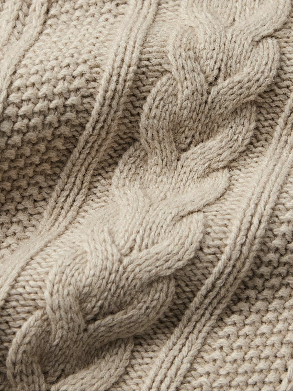 Theory - Vilare Ribbed Cable-Knit Sweater - Neutrals Theory