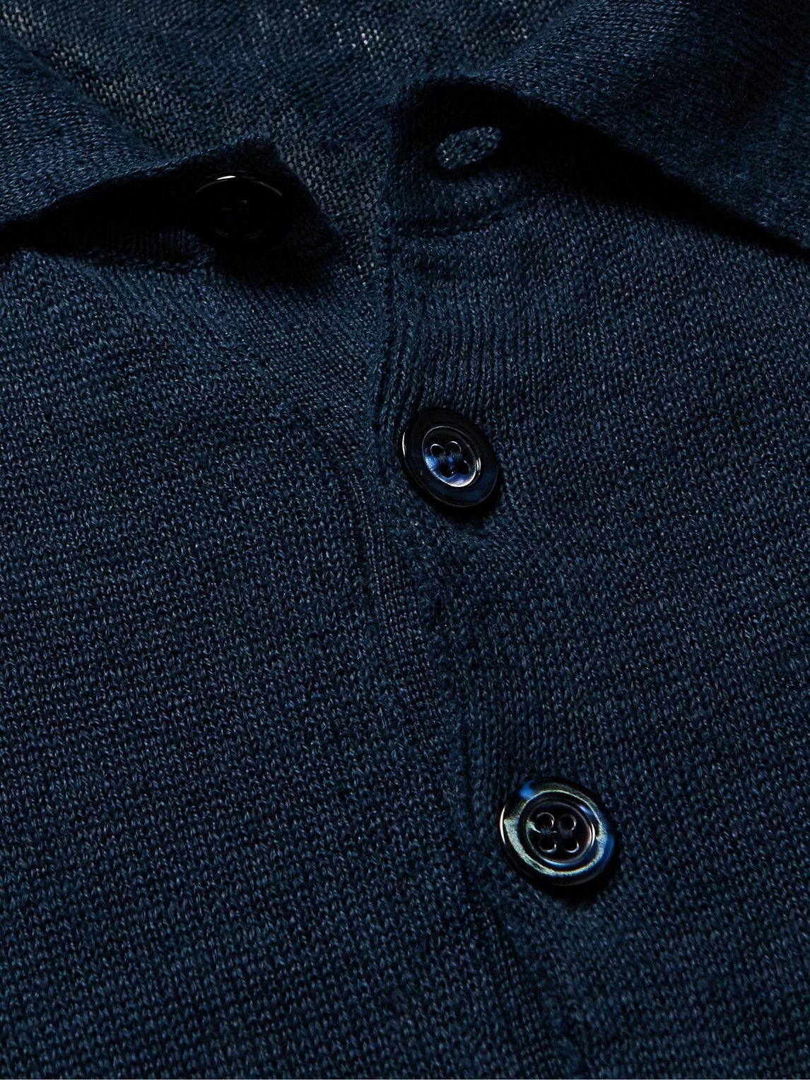 Richard James - Slim-Fit Linen Polo Shirt - Blue Richard James