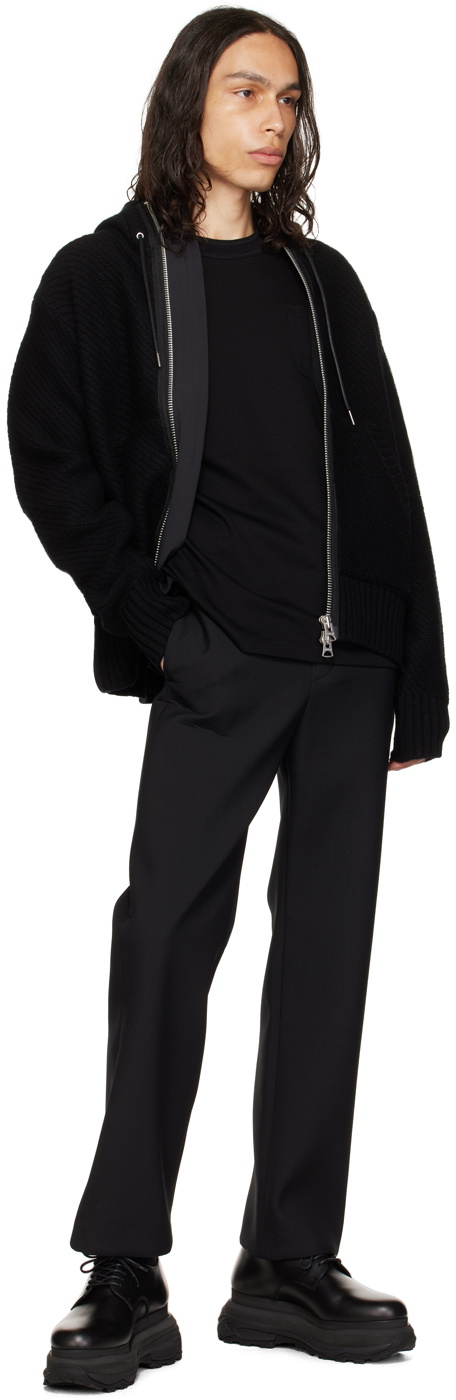 sacai Black Zip Hoodie Sacai