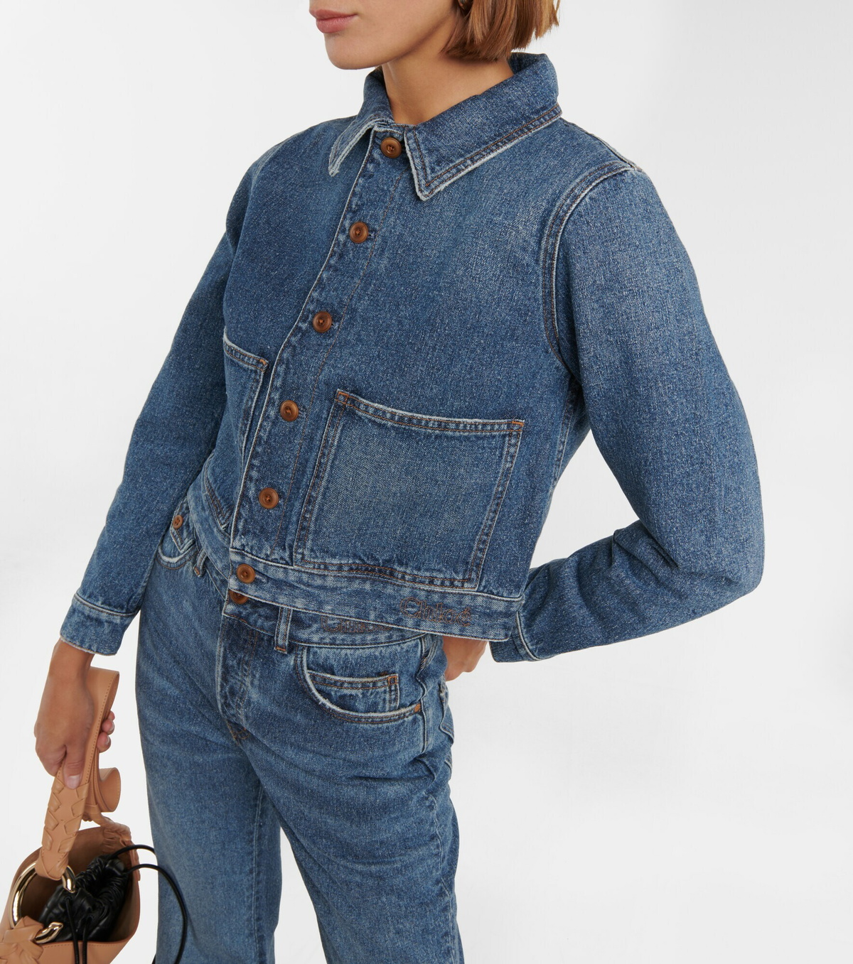 Chloe - Cropped denim jacket Chloe