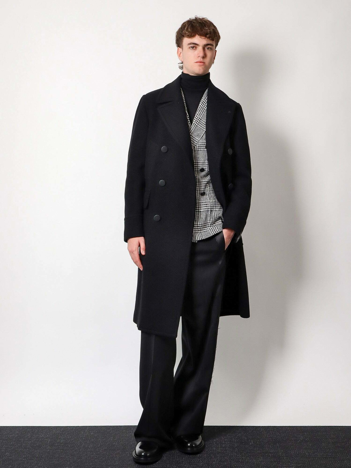 Tagliatore Coat Black Mens Tagliatore