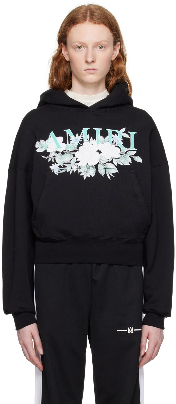 AMIRI Black Floral Hoodie Amiri