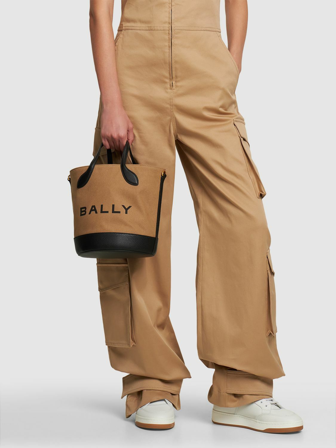 BALLY - Bar 8 Hours Organic Cotton Bucket Bag Bally