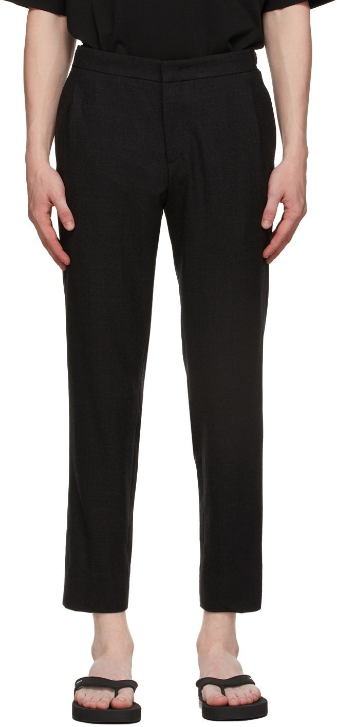 Solid Homme Grey Wool Trousers Solid Homme