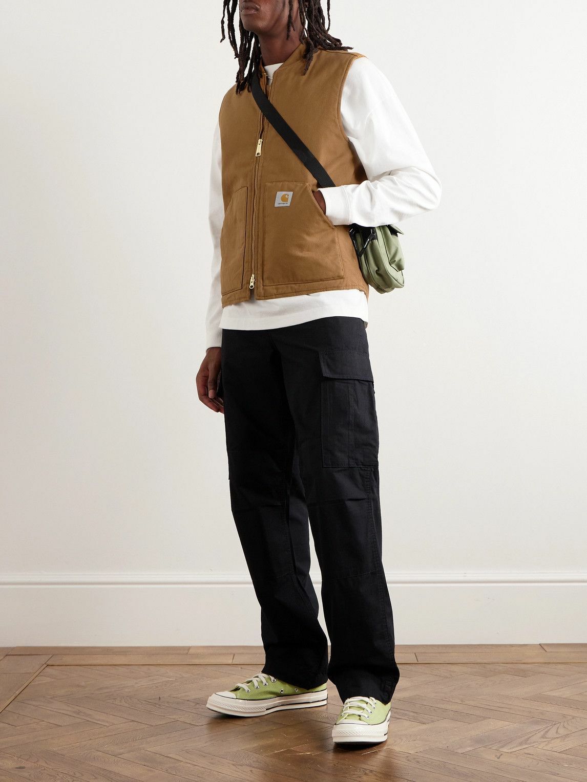 Carhartt WIP - Logo-Appliquéd Cotton Gilet - Brown Carhartt WIP