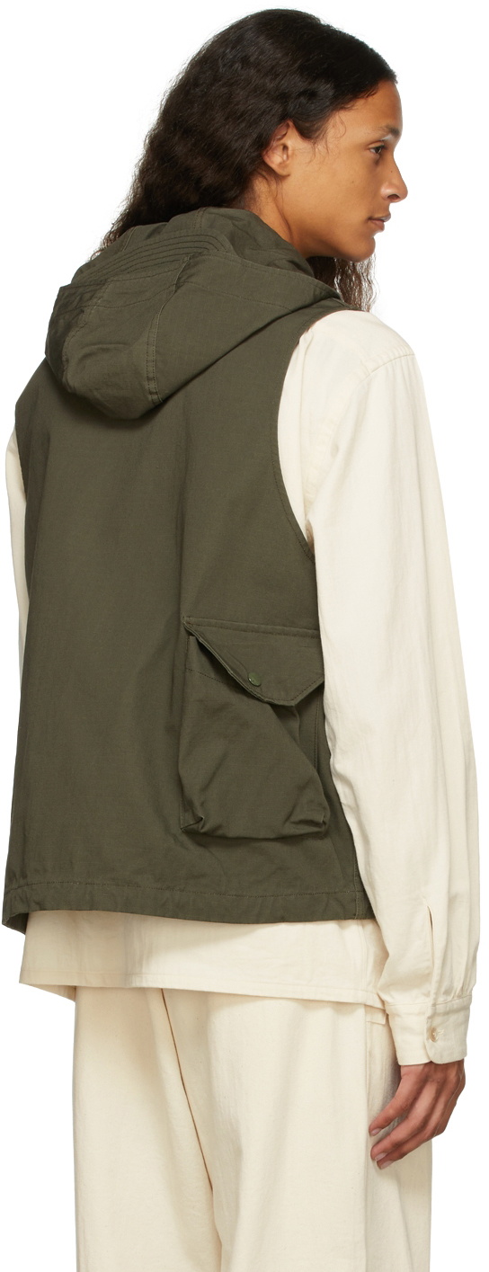 Engineered Garments Khaki Ripstop Field Vest Engineered Garments