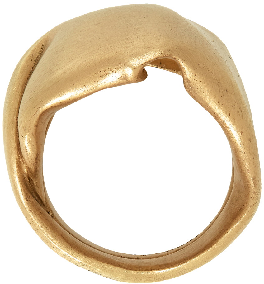 Completedworks Gold 'The Best Place To Be A Puffin' Ring Completedworks