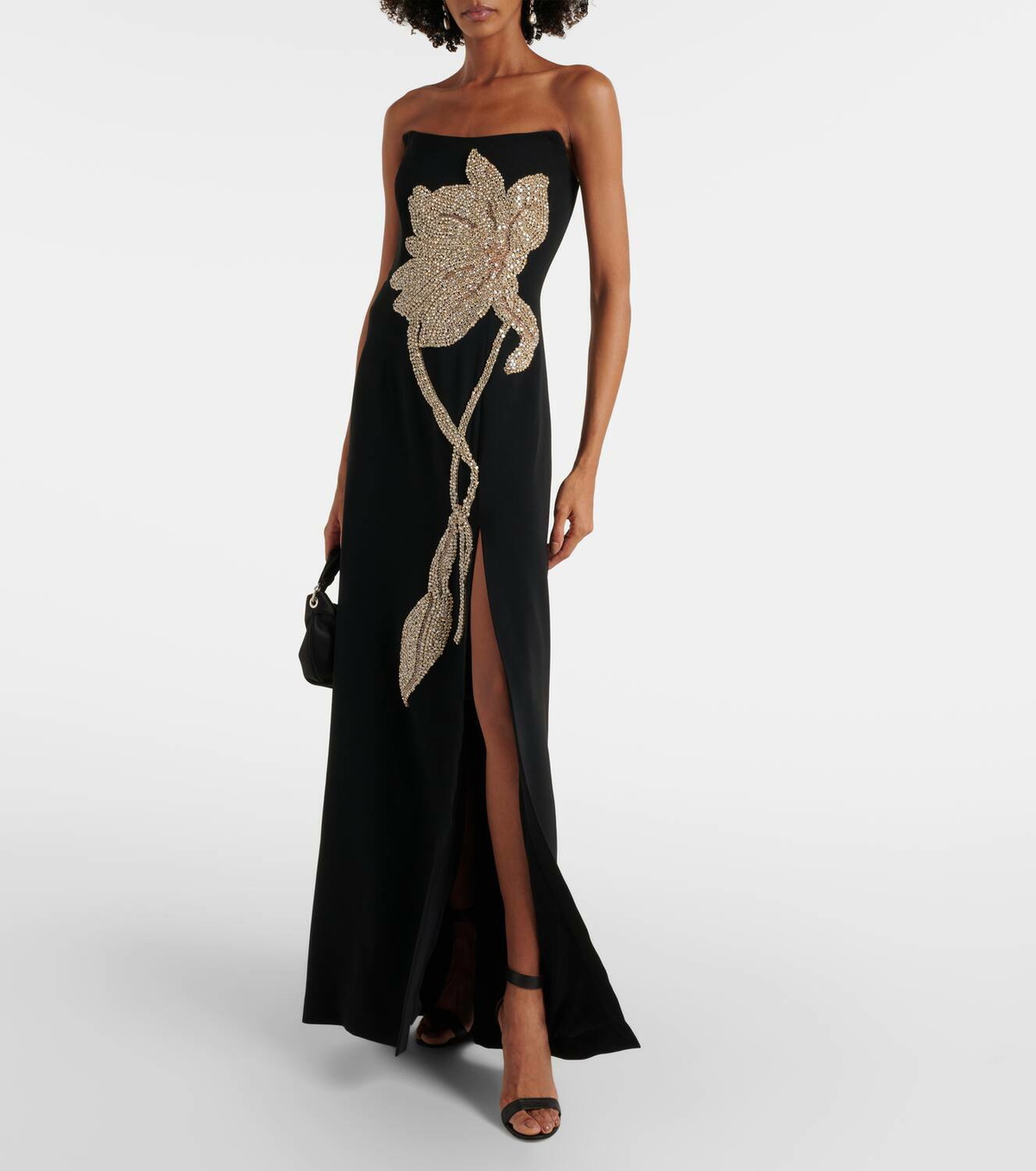 Costarellos Fara strapless crêpe gown Costarellos