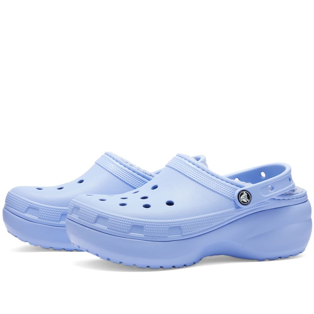 Crocs Women's Classic Platform Lined Clog in Moon Jelly Crocs