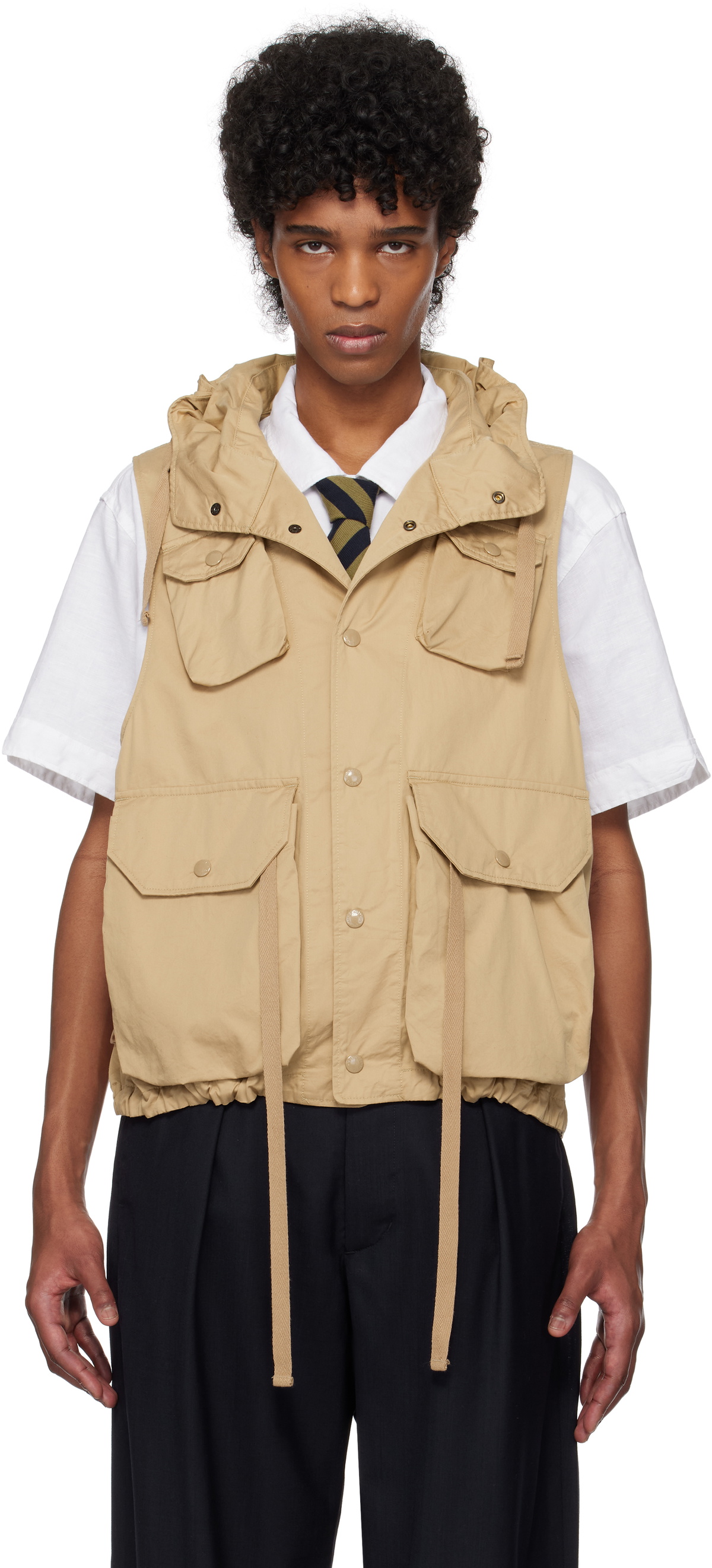 Engineered Garments Beige Field Vest Engineered Garments