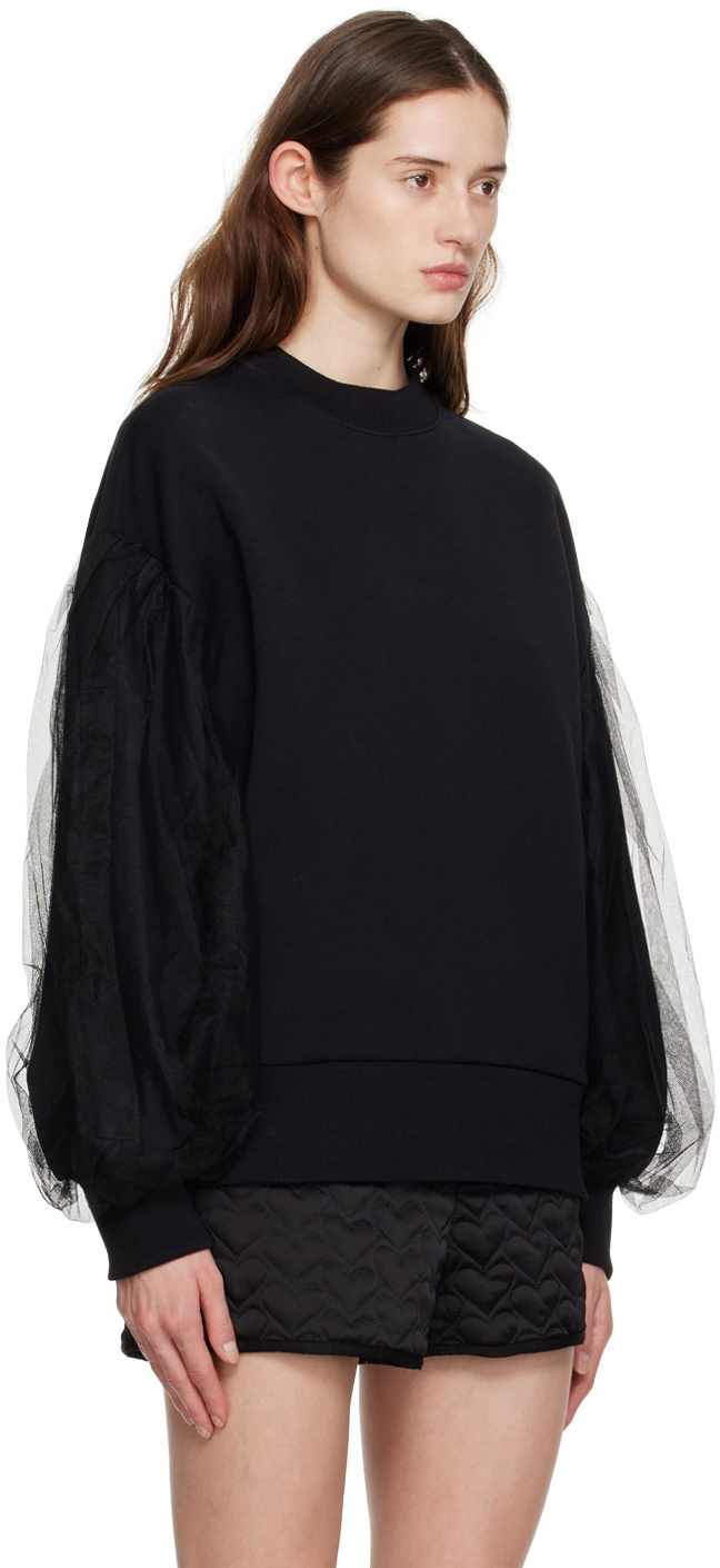 MSGM Black Layered Sweatshirt MSGM