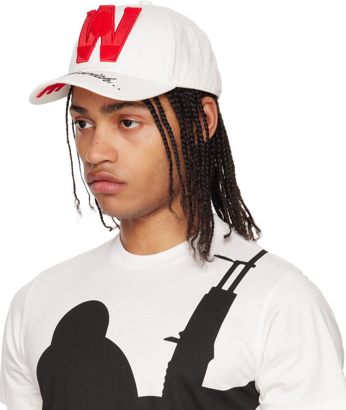 Walter Van Beirendonck White Smiley Cap Walter Van Beirendonck