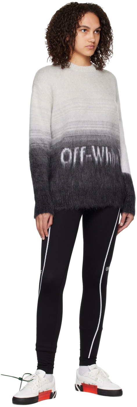 Off-White White & Black Gradient Sweater Off-White