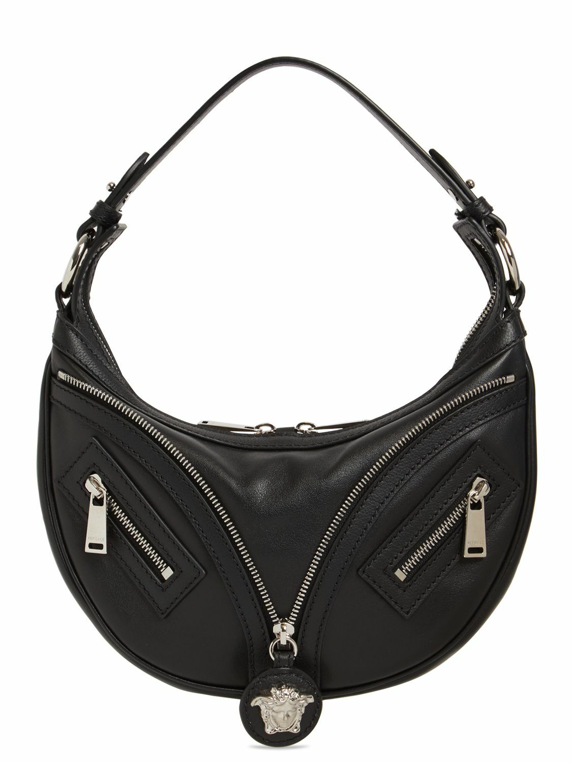 VERSACE - Small Smooth Leather Top Handle Bag Versace
