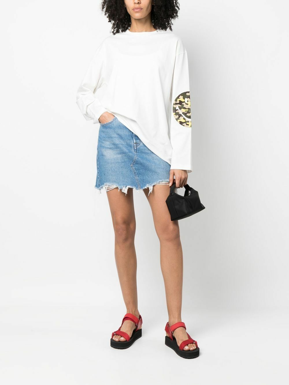 JOSHUA SANDERS - Logo Cotton Longsleeves T-shirt Joshua Sanders