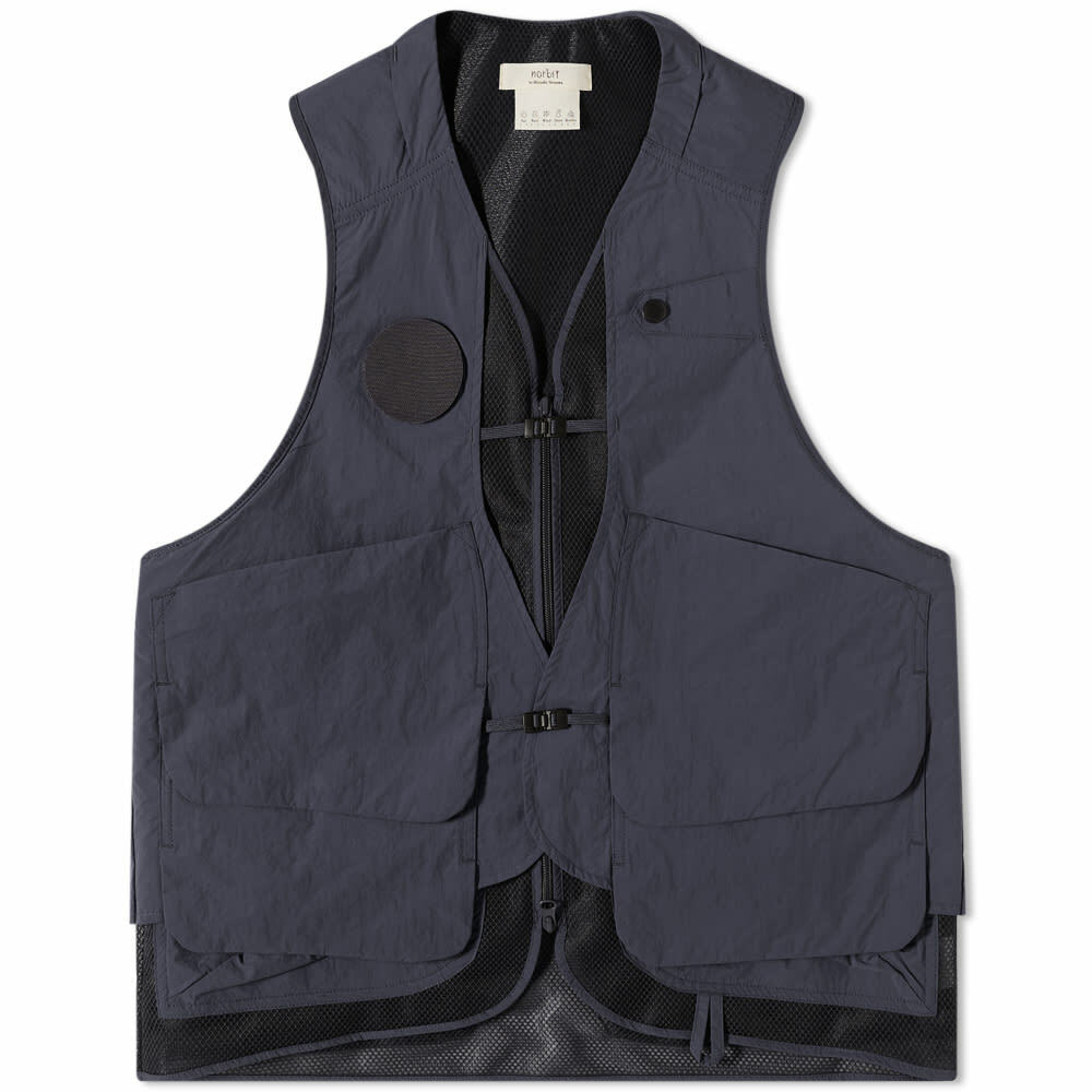 Norbit by Hiroshi Nozawa Men's Field Layer Mesh Vest in Navy Norbit by ...