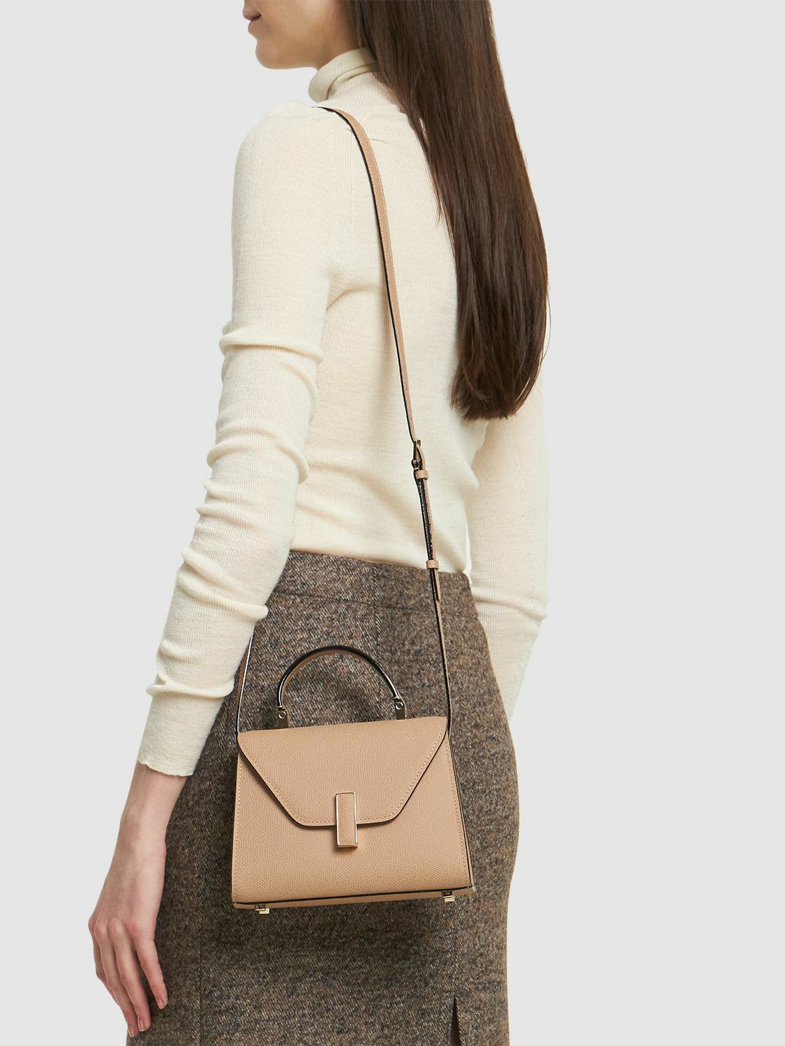VALEXTRA - Micro Iside Grain Leather Top Handle Bag Valextra