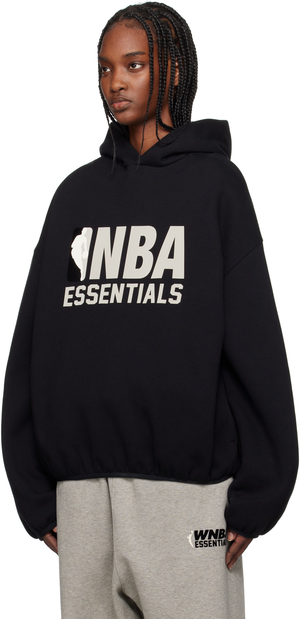 Fear of God ESSENTIALS Black NBA Pull Over Hoodie Fear Of God Essentials