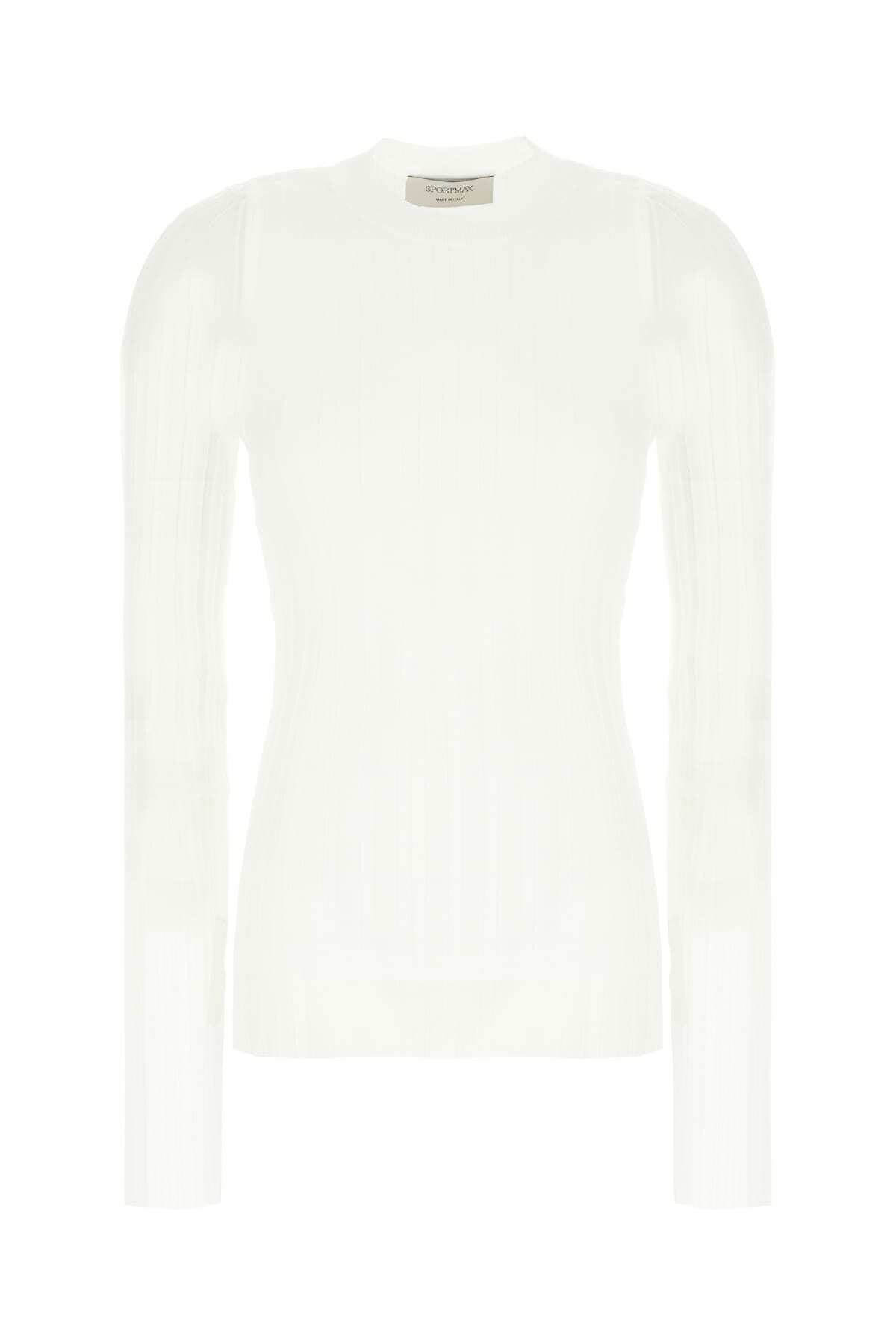 SportMax White Stretch Nylon Top Sportmax