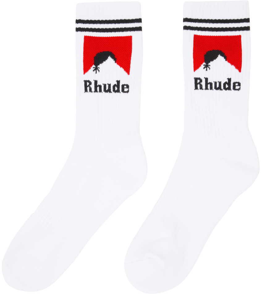 Rhude White Moonlight Socks Rhude