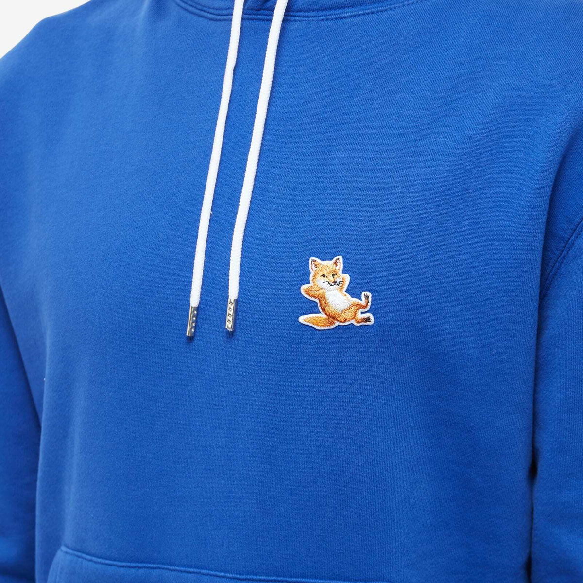 Maison Kitsuné Men's Chillax Fox Patch Classic Hoodie in Deep Blue ...