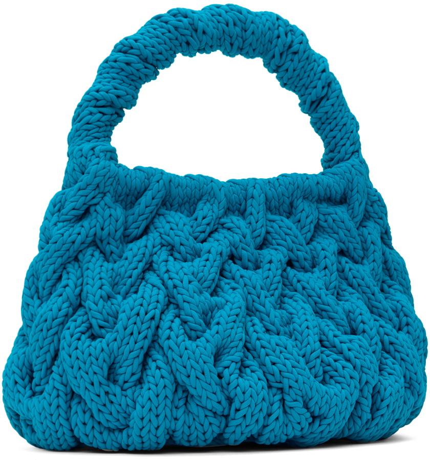 JW Anderson Blue Cable Knit Bag JW Anderson