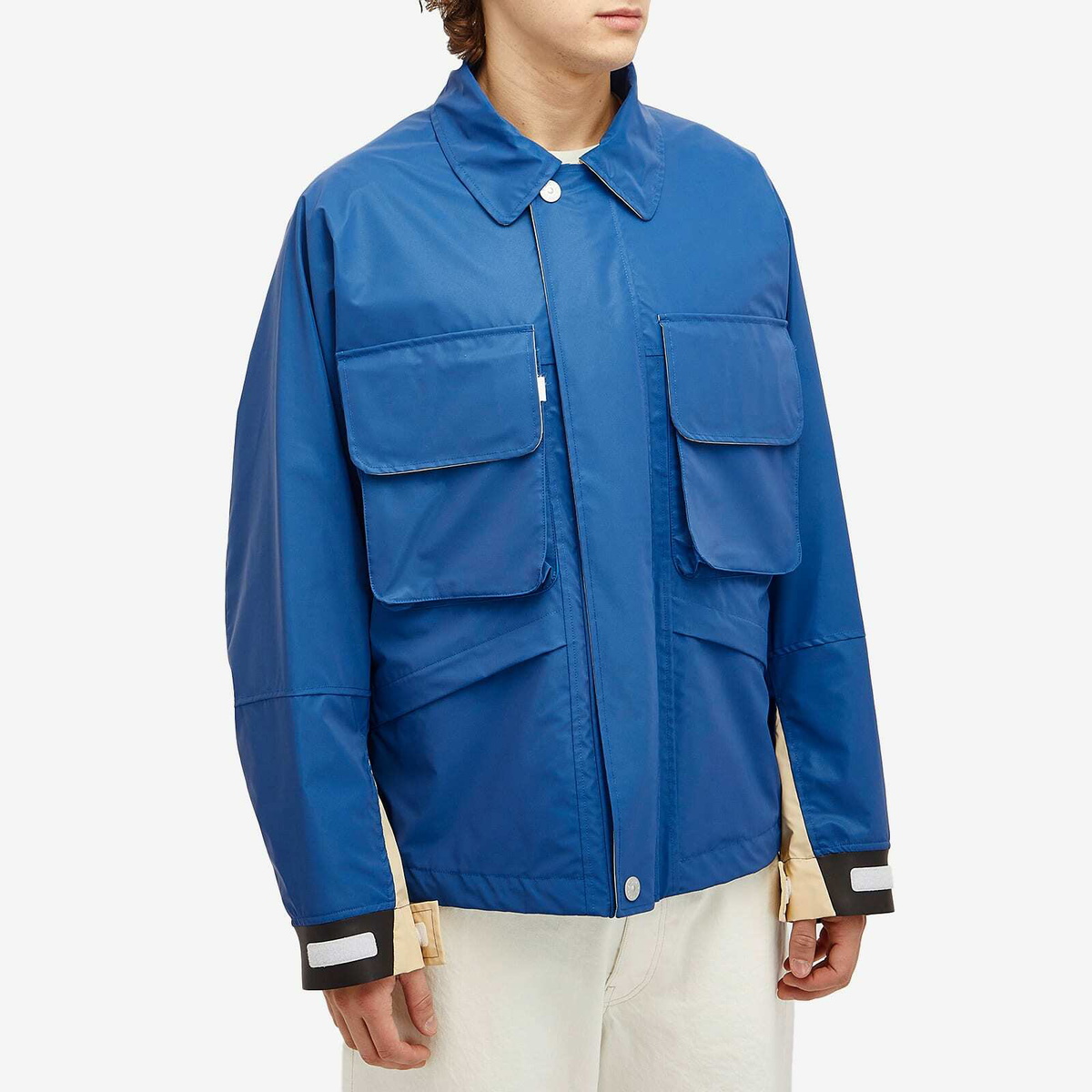 Stone Island Men's Marina Reflective Jacket in Bright Blue Stone Island