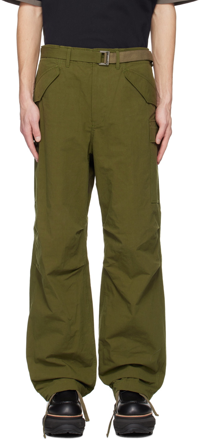 sacai Khaki Cinch Cargo Pants Sacai