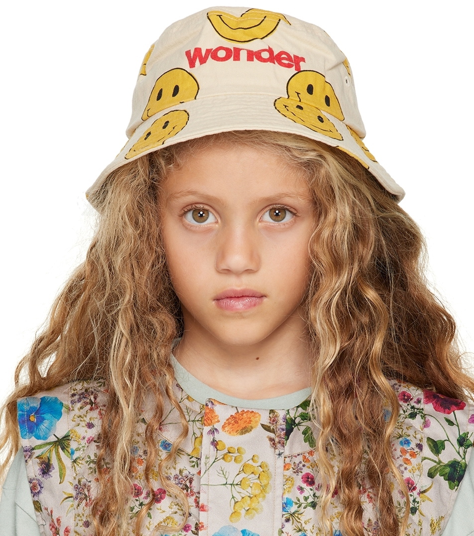 Jellymallow Kids Beige Smile 'Wonder' Bucket Hat Jellymallow