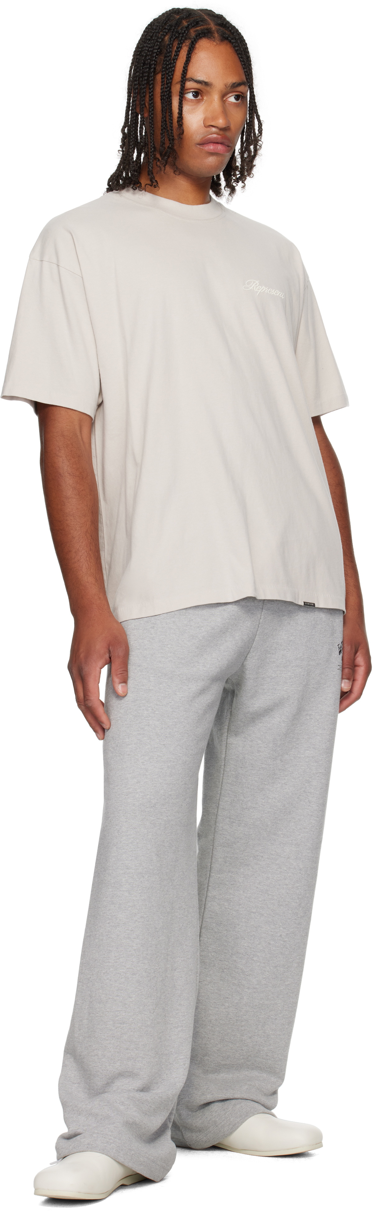Represent Gray Script Logo T-shirt Represent