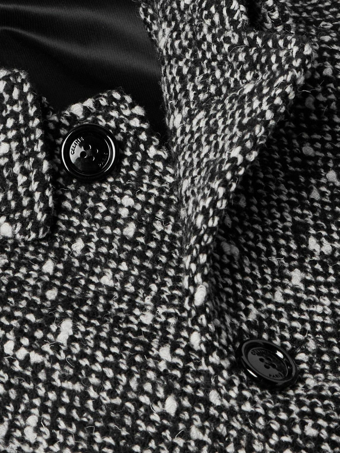 CELINE - Wool-Blend Tweed Coat - Black Celine
