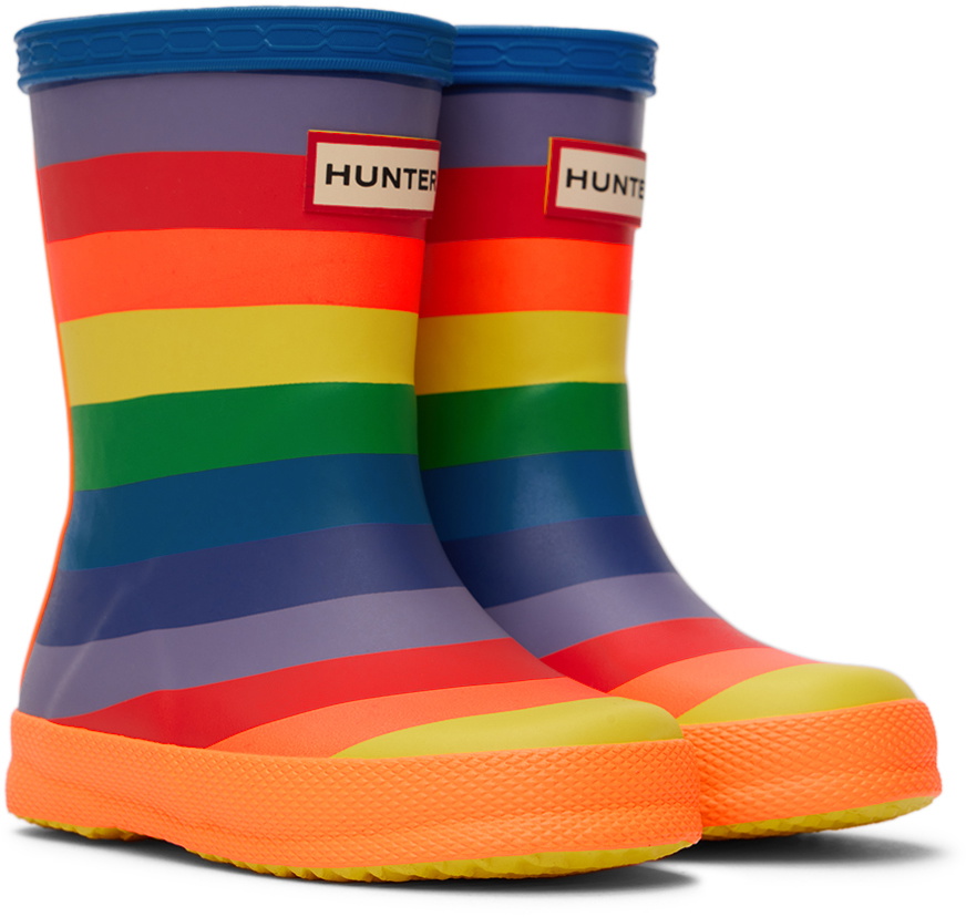 Hunter Kids Multicolor First Classic Rainbow Little Kids Rain Boots Hunter