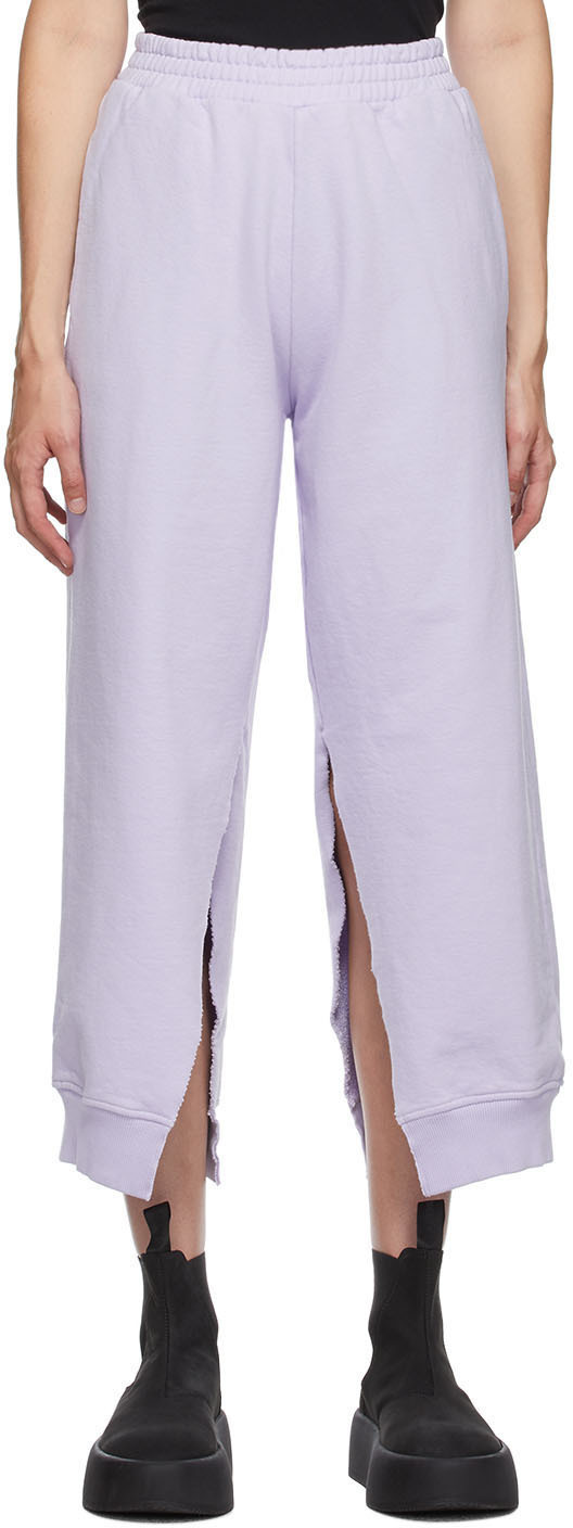 MM6 Maison Margiela SSENSE Exclusive Purple Split Lounge Pants MM6 ...