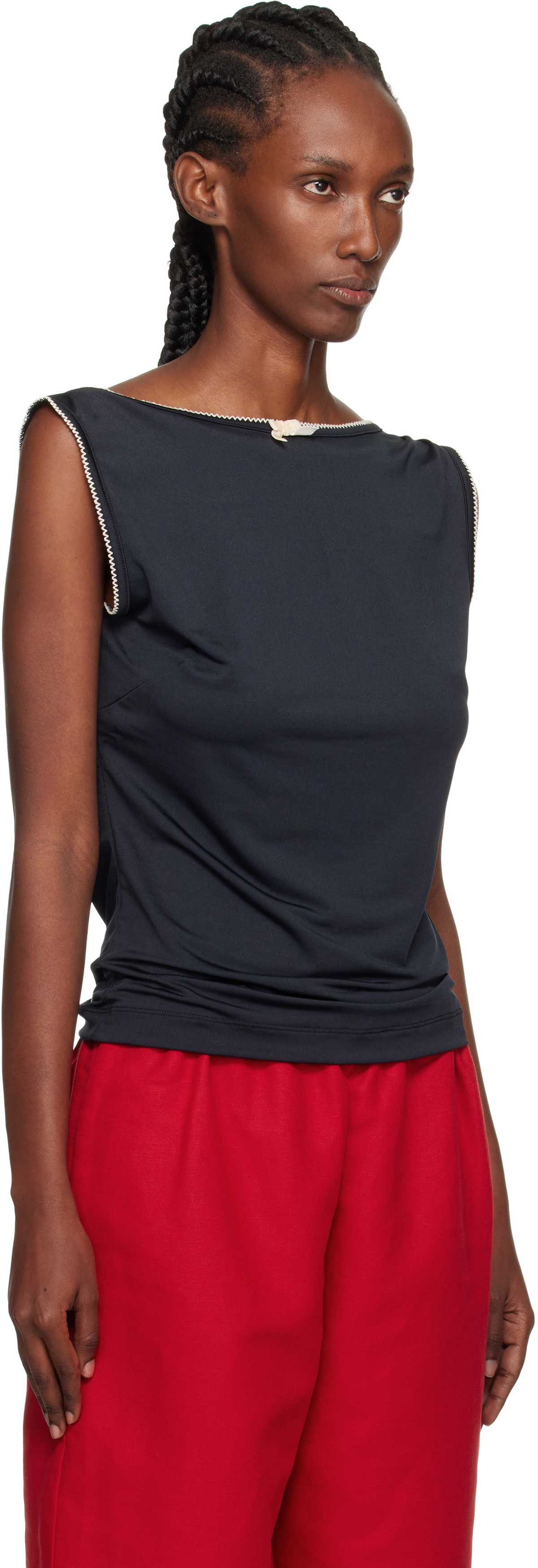 Caro Editions Black Alexa Jersey Top Caro Editions