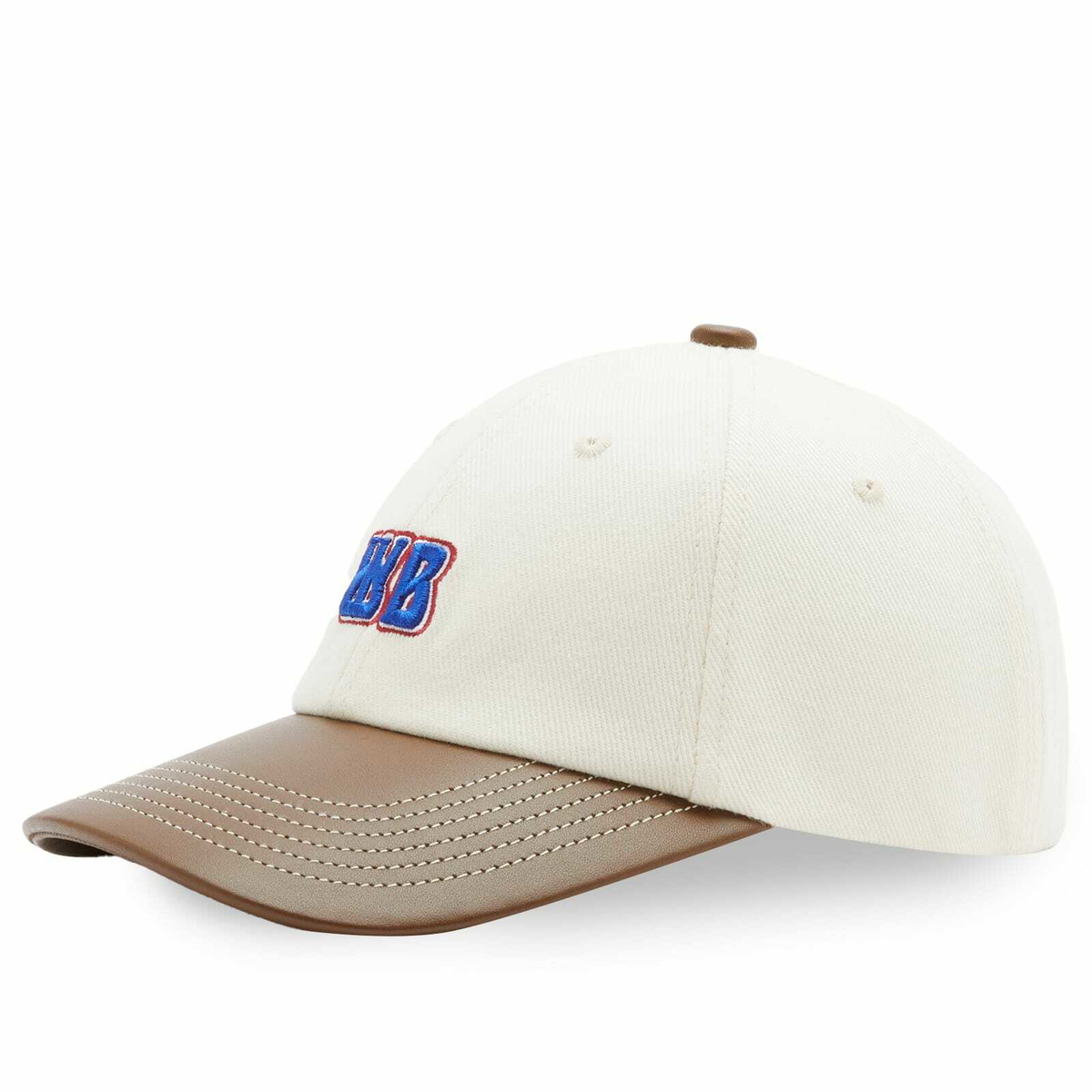 Wales Bonner Women's Original Cap in Ivory/Brown Wales Bonner