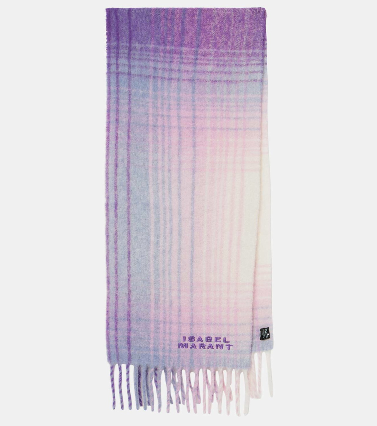 Isabel Marant Firny checked wool-blend scarf Isabel Marant