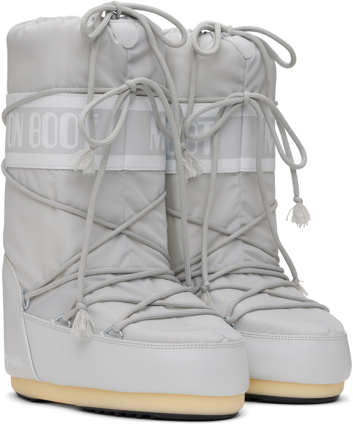 Moon Boot Gray Icon Nylon Boots Moon Boot