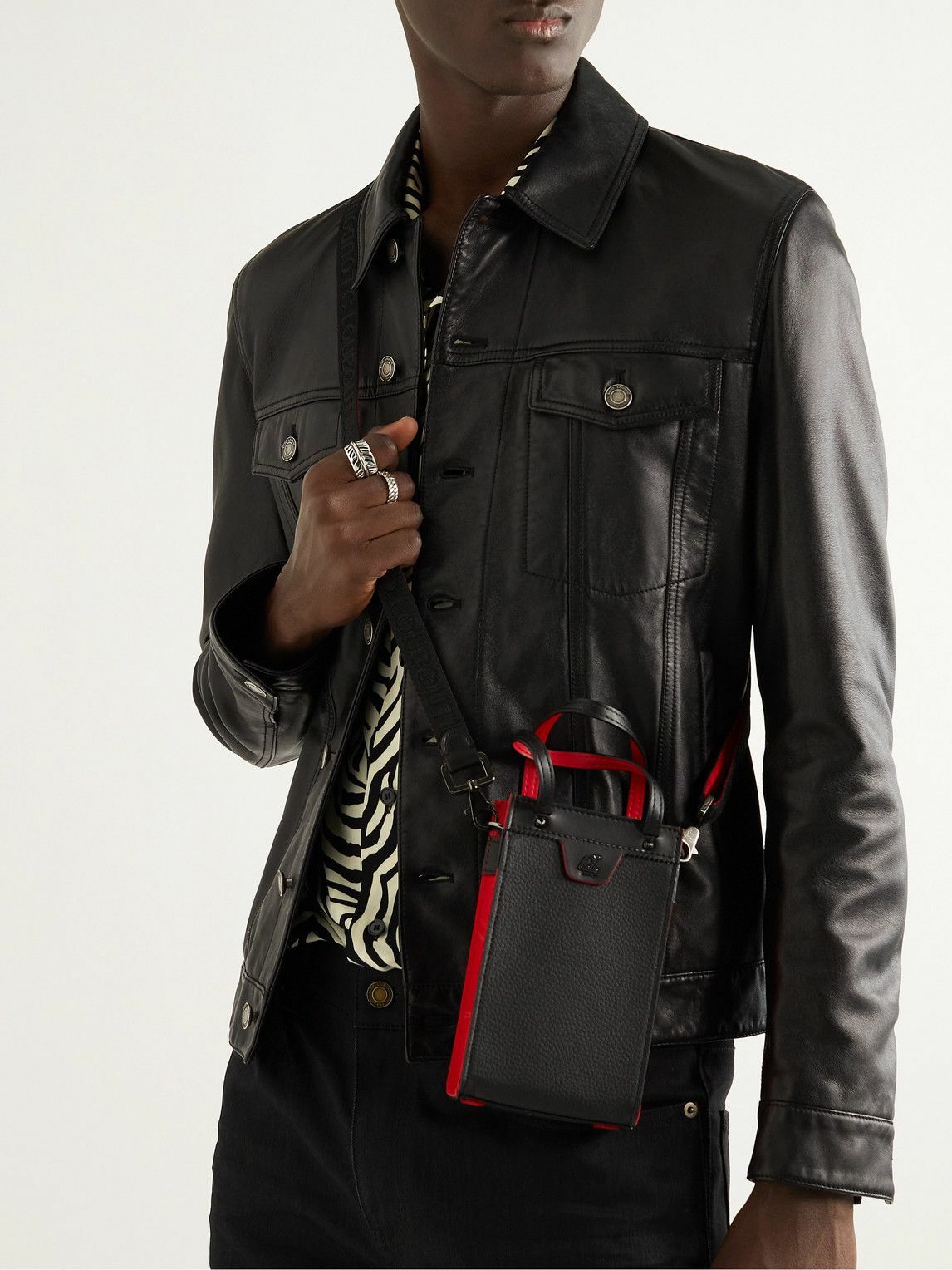 Christian Louboutin - Ruistote Recycled Textured-Shell Messenger Bag ...