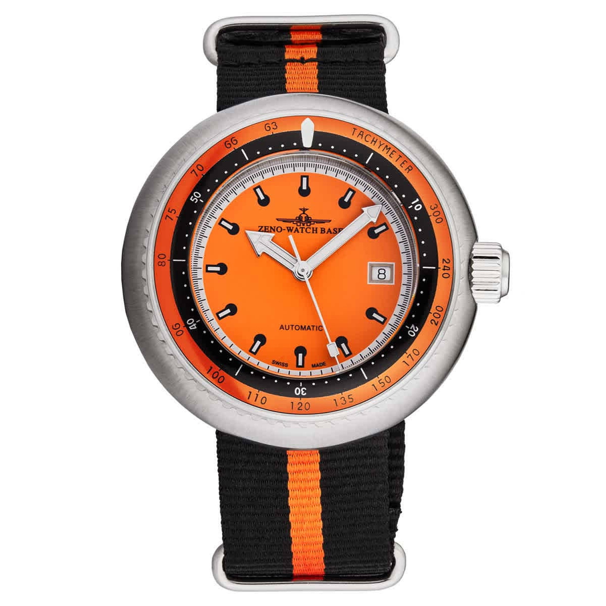Zeno Deep Diver Automatic Orange Dial Mens Watch 500-2824-I5 Zeno