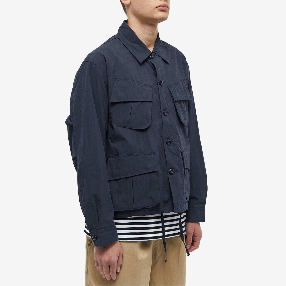Uniform Bridge Men's Jungle Fatigue Jacket in Navy Uniform Bridge