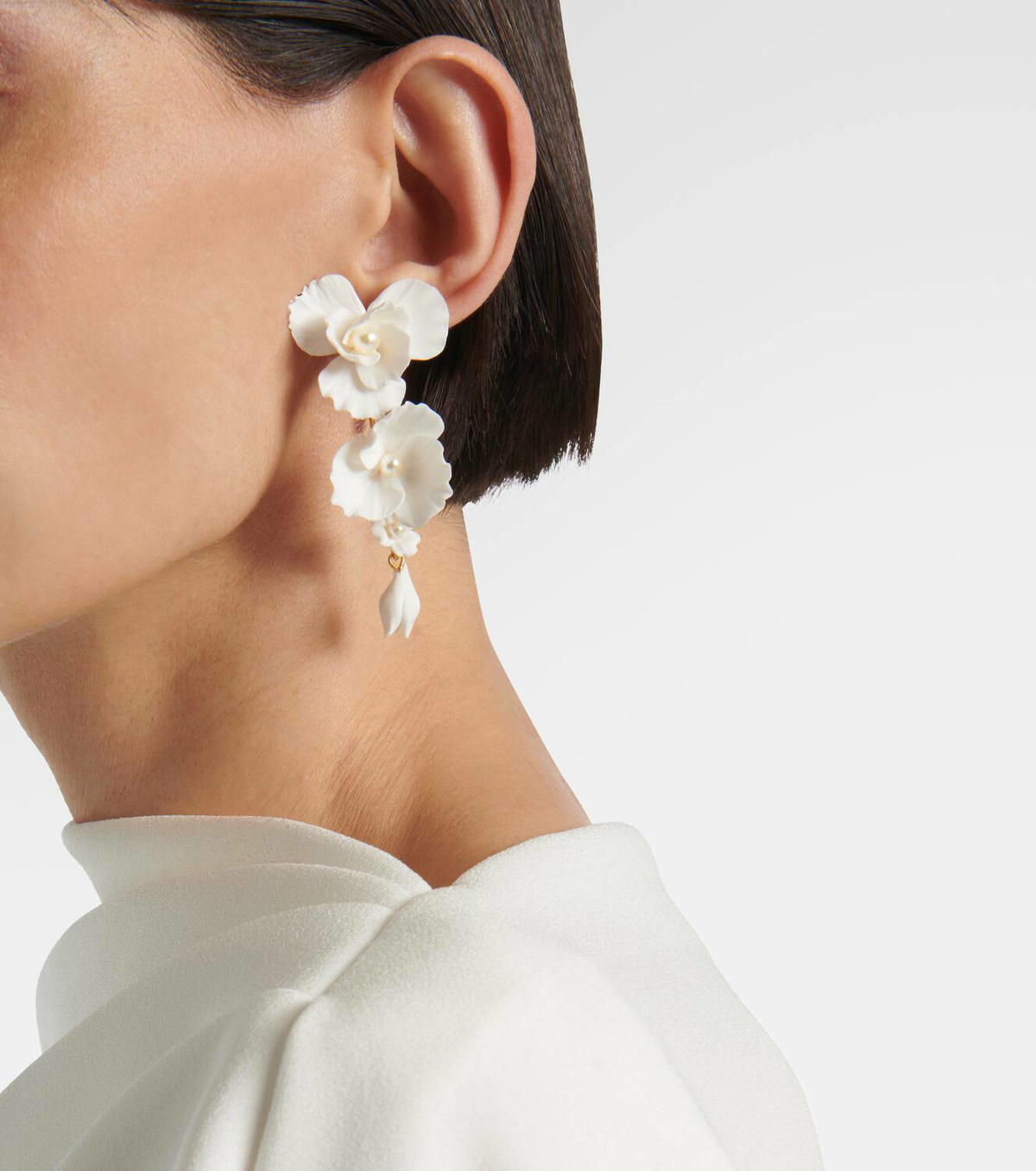 Jennifer Behr Mariam floral drop earrings Jennifer Behr