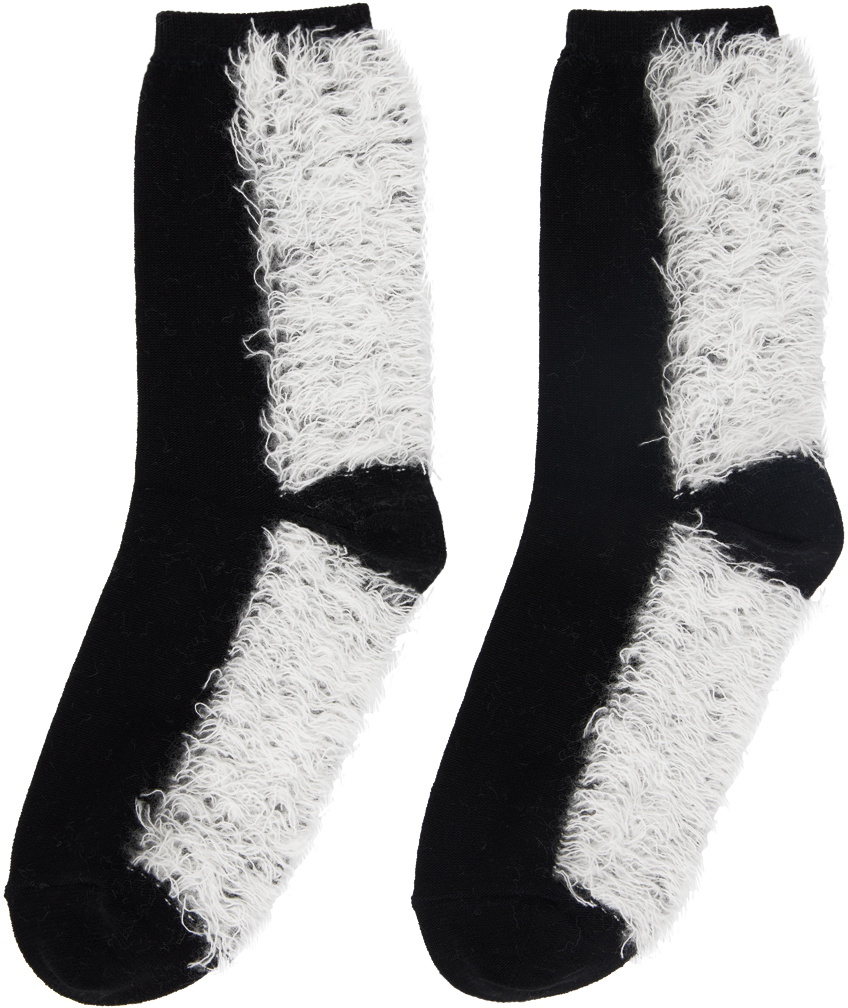 Yohji Yamamoto Black Fur Socks Yohji Yamamoto