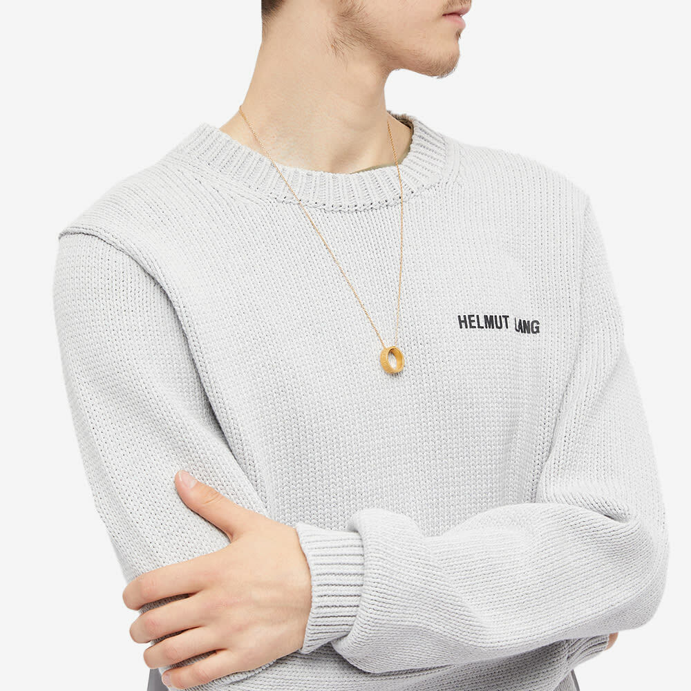 Maison Margiela Men's Number Logo Ring Necklace in Gold Maison Margiela